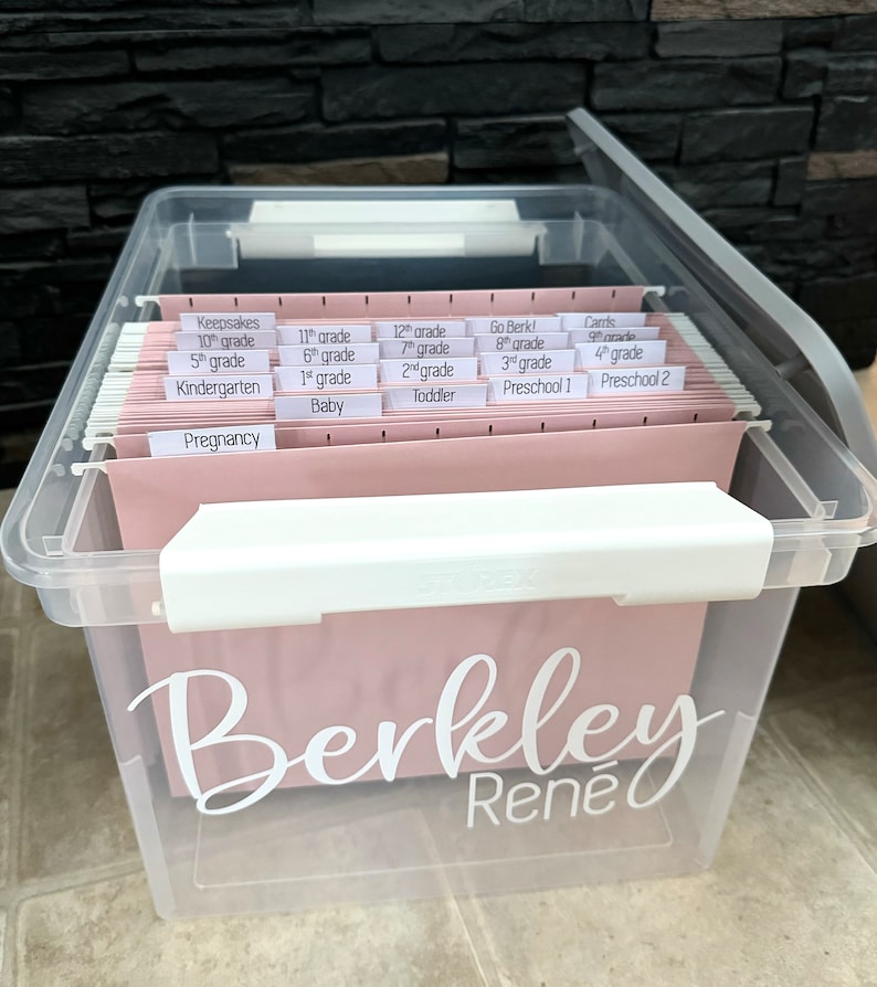 Child’s Memory School Keepsakes Milestones Box Kit. Includes: Name ...