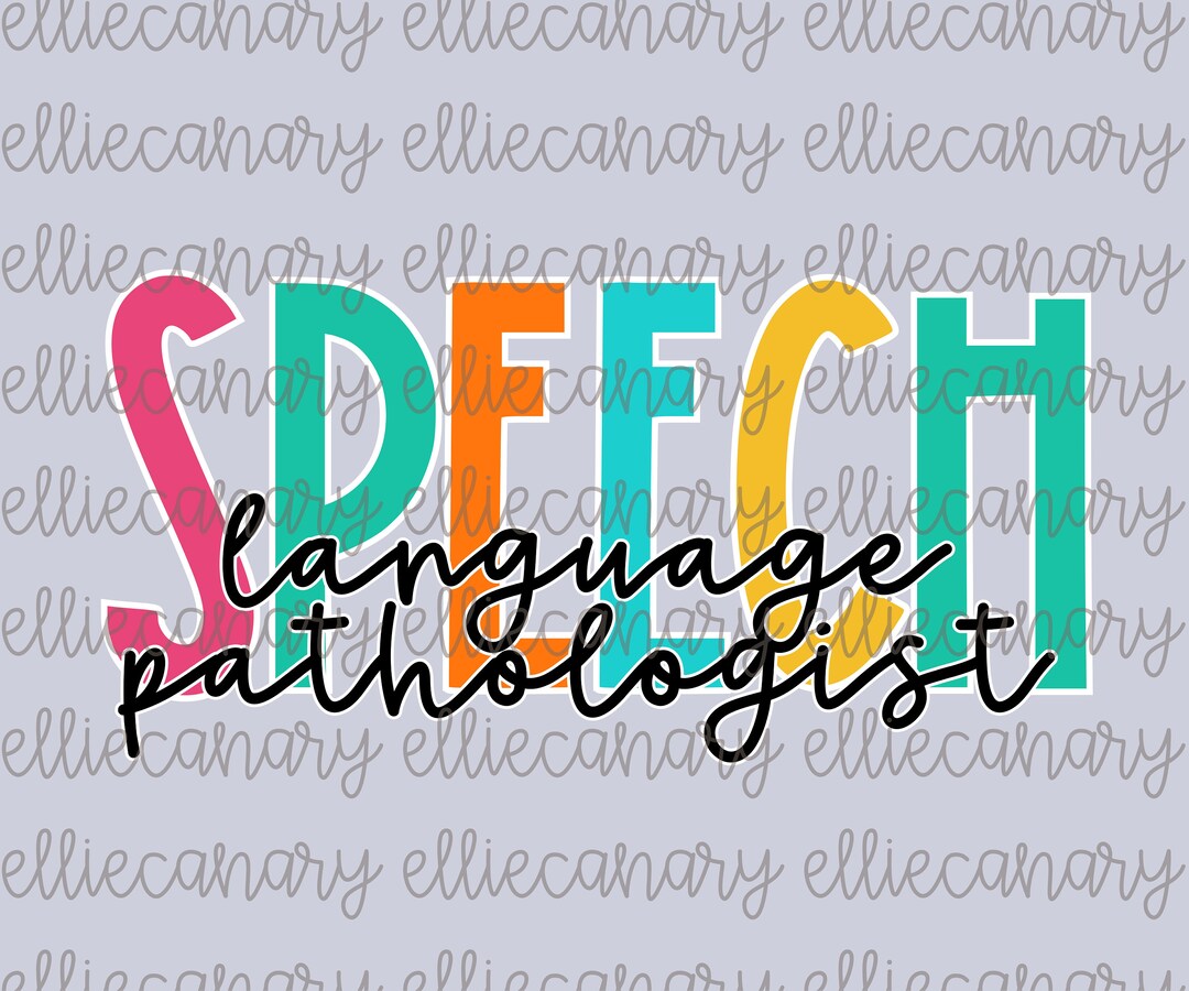 School PNG SLP Speech Language Pathologist Elementary - Etsy