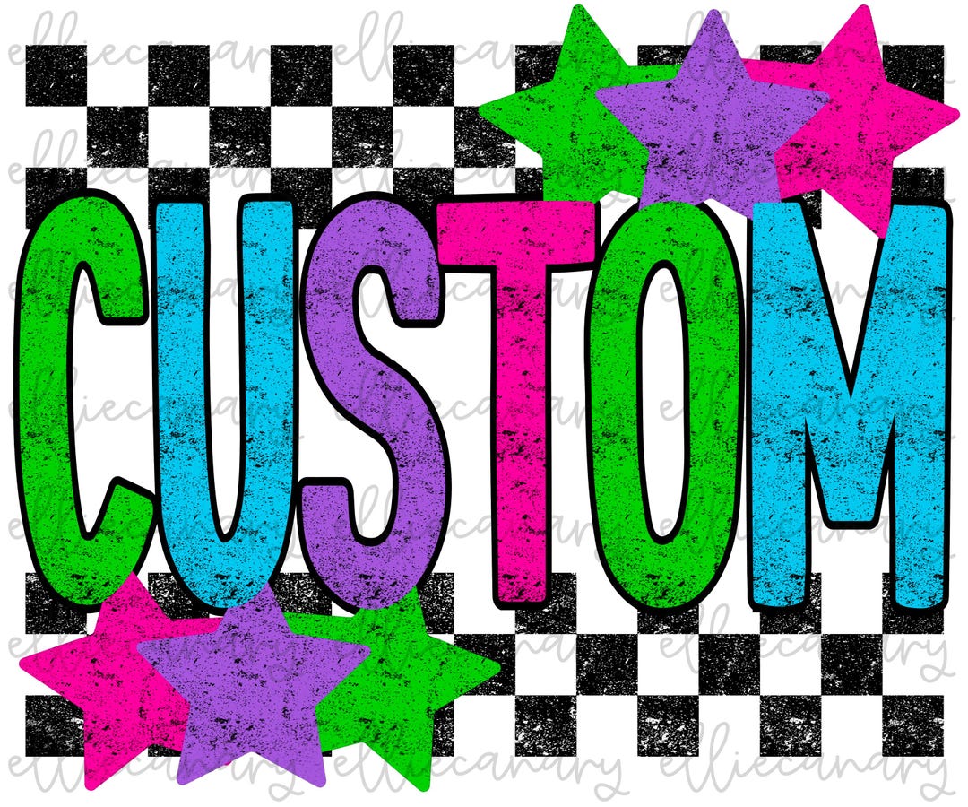 Custom Mascot PNG: Retro Checker Print, Team Spirit (digital Download ...