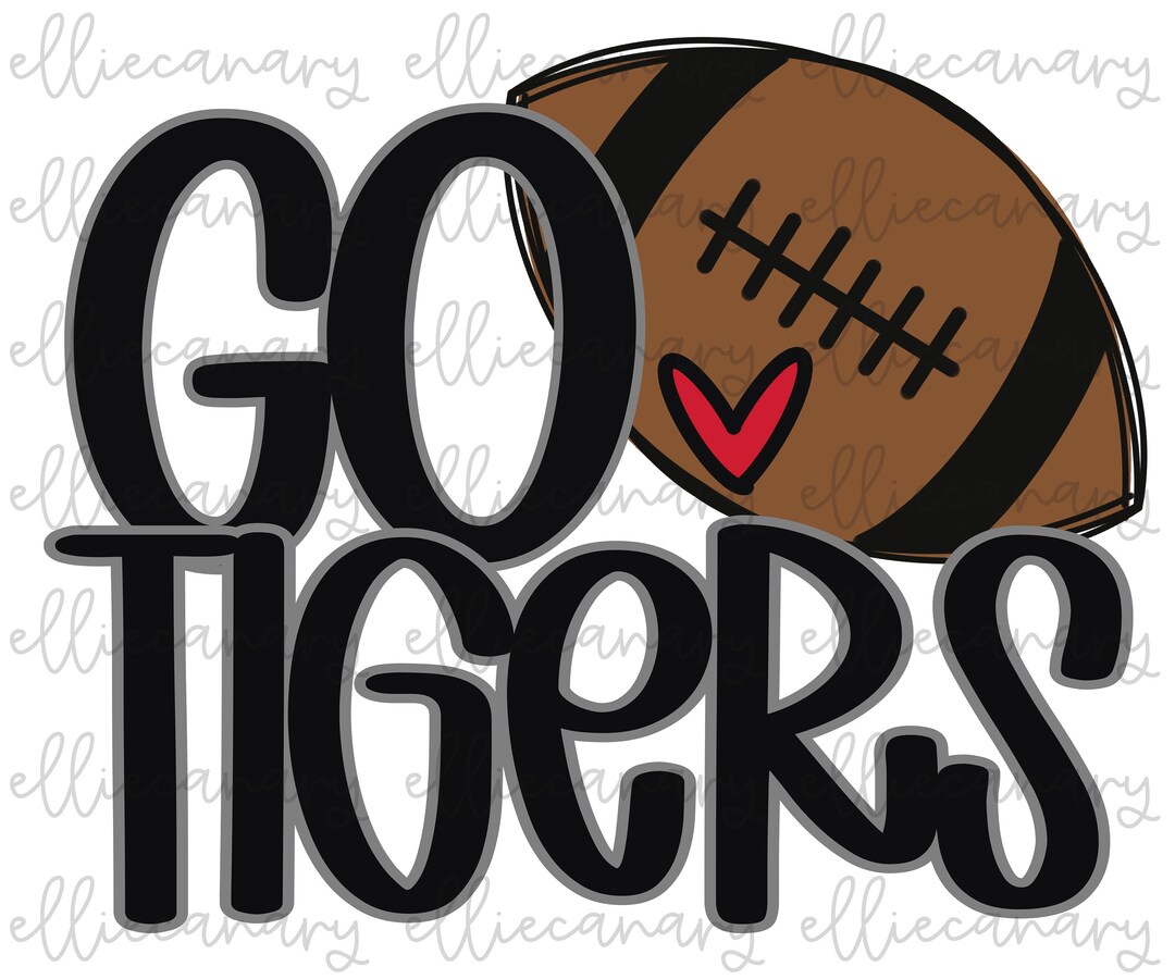 Football Go Tigers PNG Sports Team Spirit, Digital Download ...