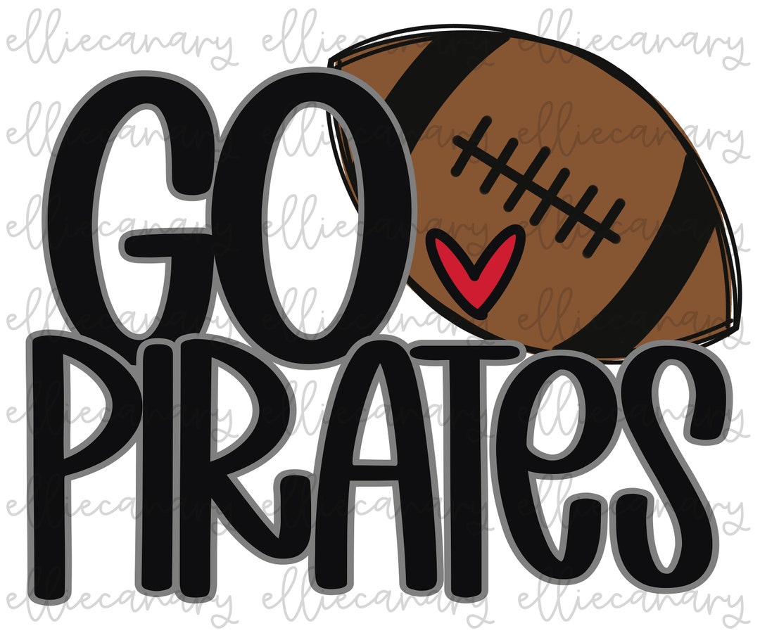 Football Go Pirates PNG: Sports Team Sublimation Design (digital ...