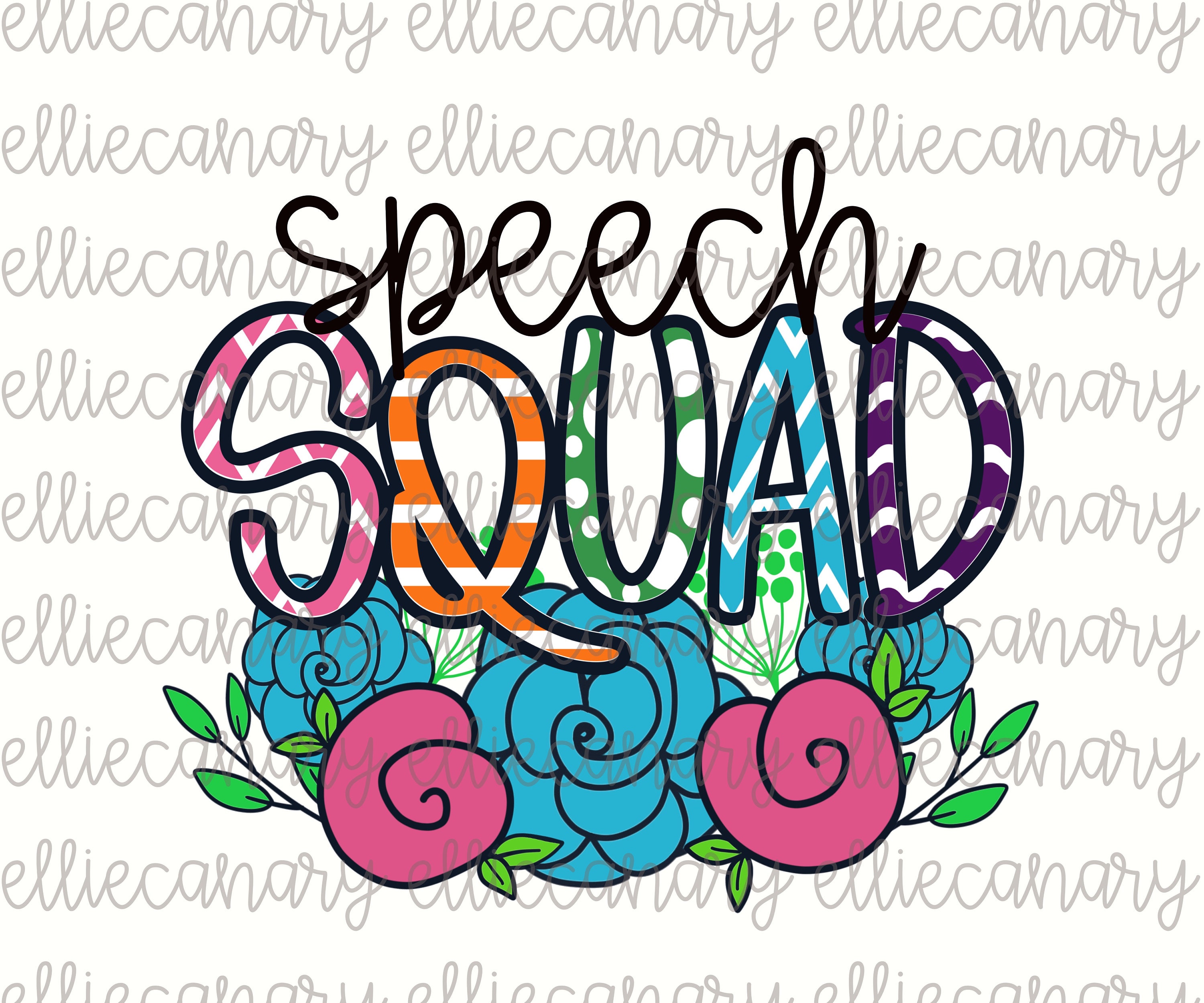 Speech Squad PNG Back to School Elementary Digital | Etsy