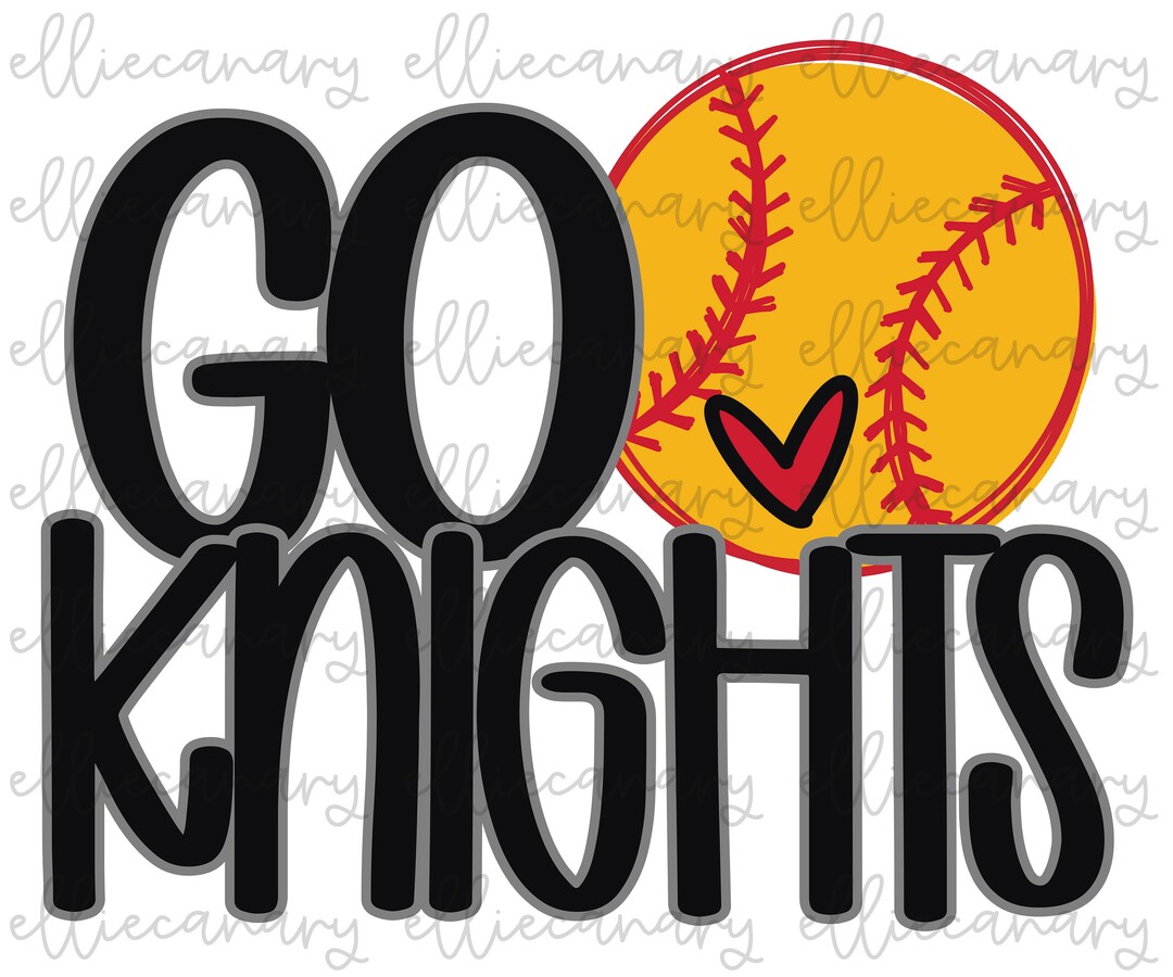 Softball Go Knights PNG Sports Mom Team Spirit, Digital Download ...