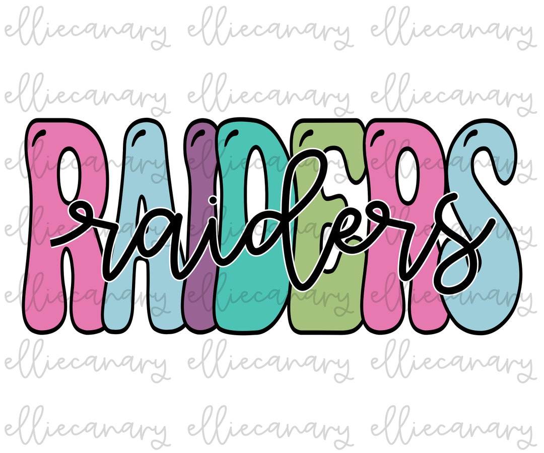 Go Raiders Mascot PNG: Retro Pastel Team Spirit (digital Download) - Etsy