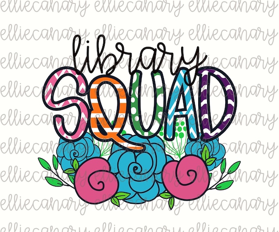 Library Squad PNG Back to School Elementary School Digital | Etsy