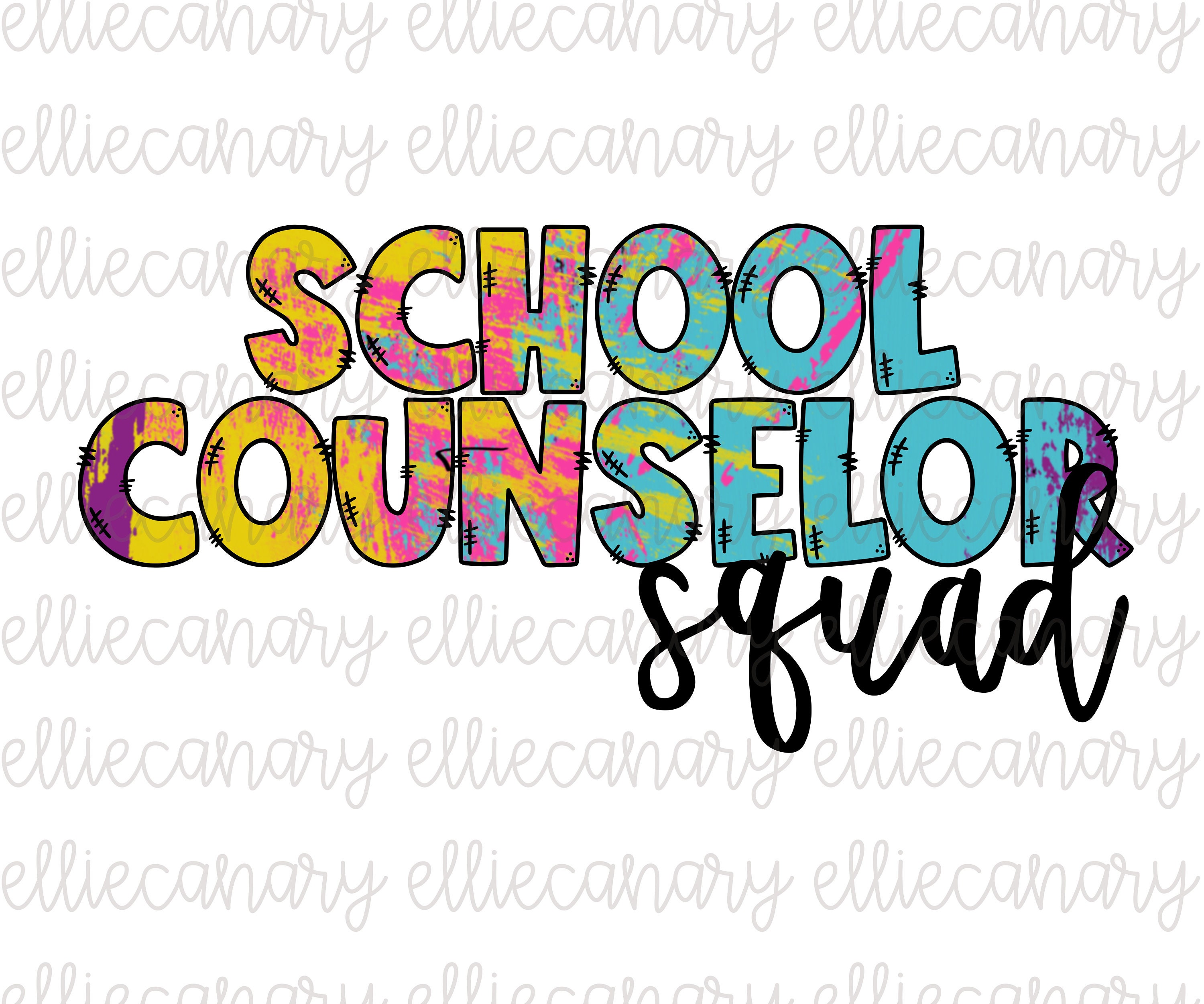 School Counselor Squad PNG: Back to School Sublimation Design (digital ...