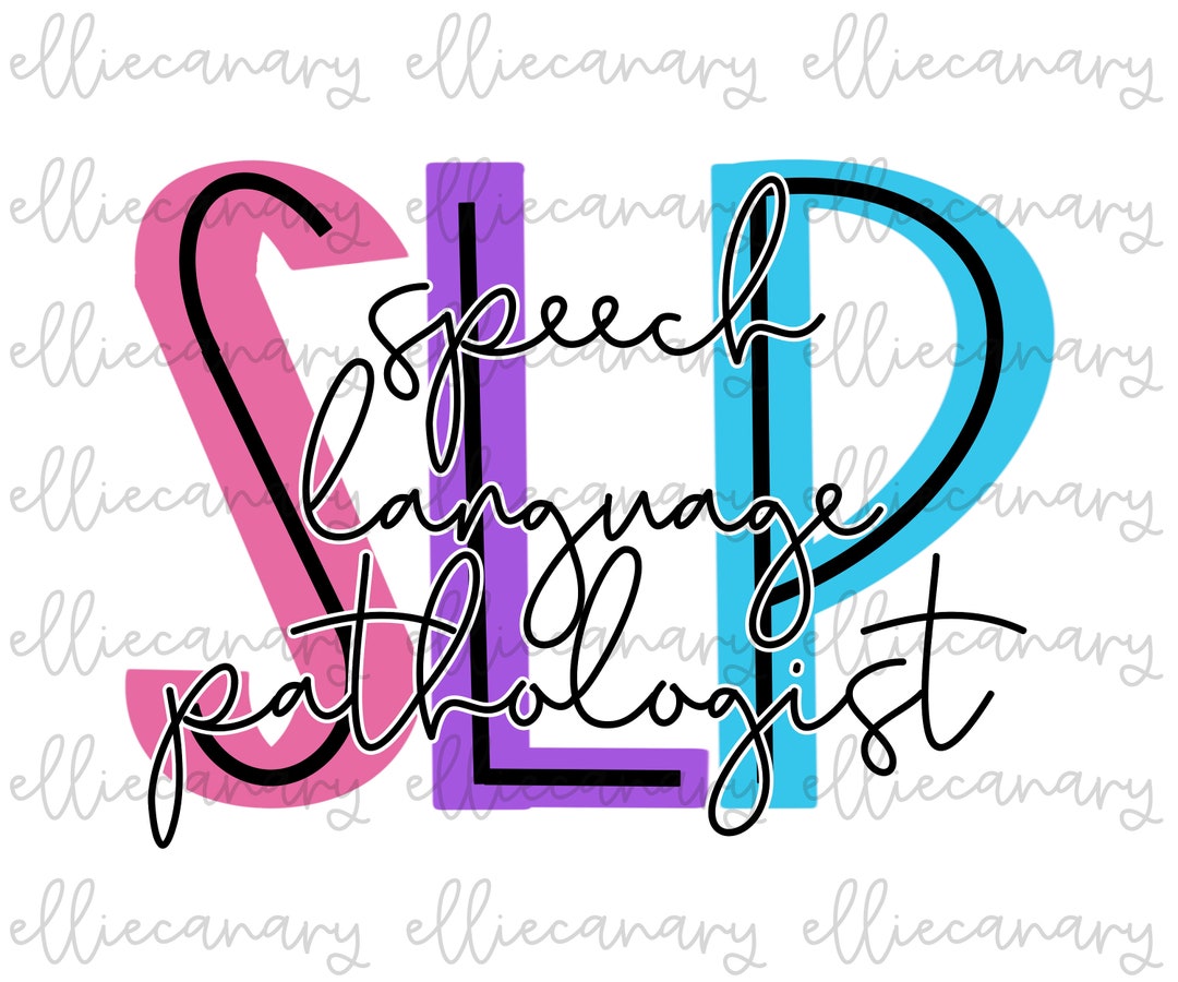 SLP Speech Language PNG, Back to School, Elementary, Digital Download ...