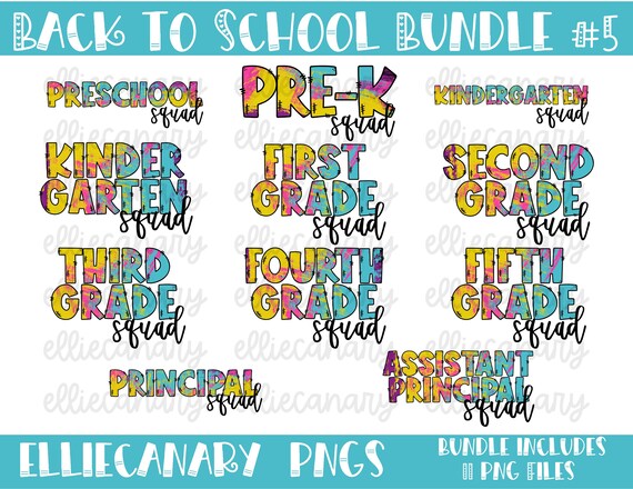 School PNG Bundle 5 Teacher Designs Back to School Digital - Etsy