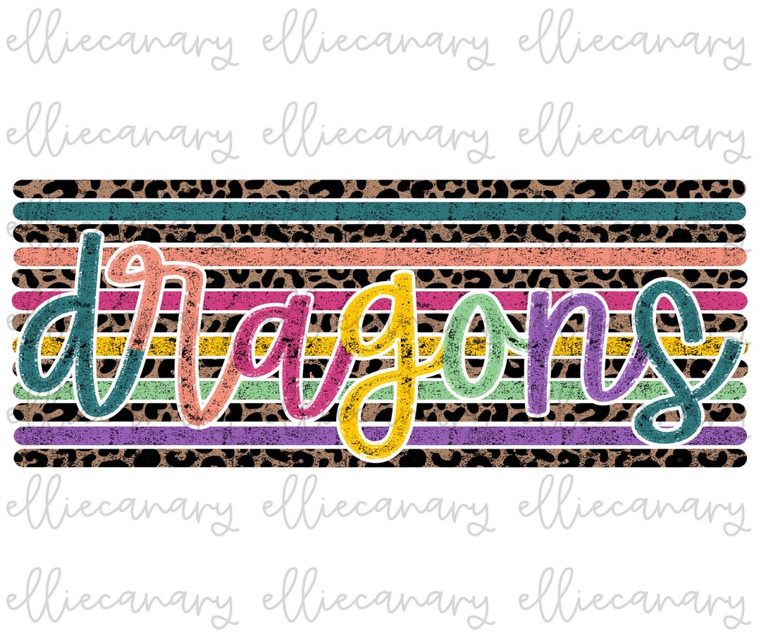 Go Dragons PNG: Leopard Cheetah Print, Sports Mom Design (digital ...