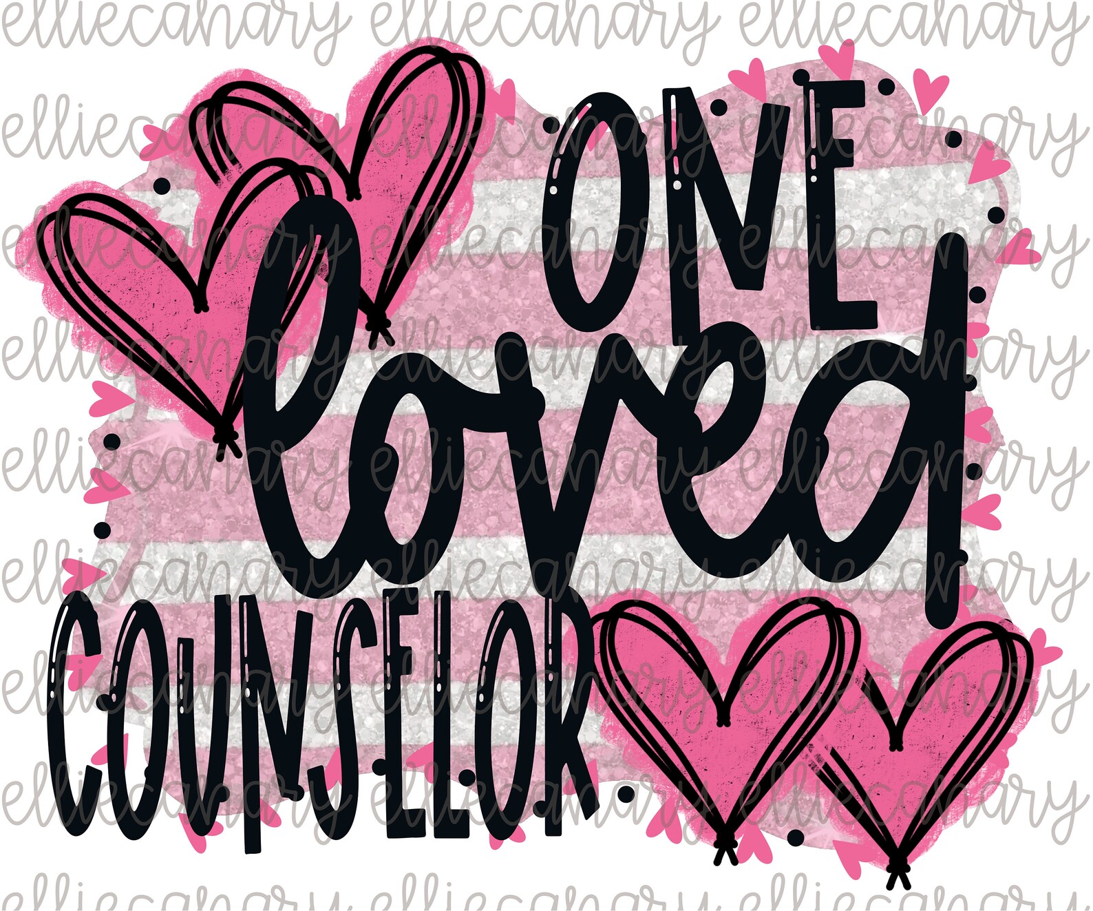 School Valentine PNG One Loved Counselor Bright and - Etsy