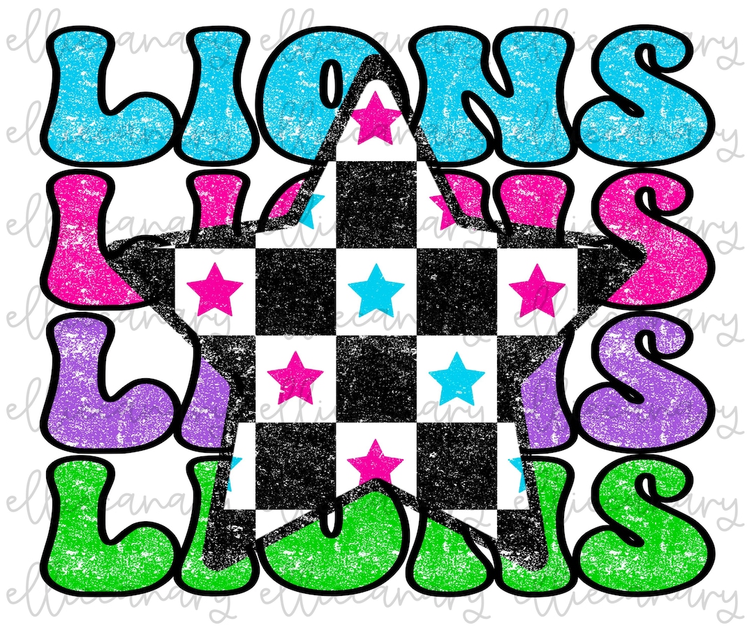 Go Lions PNG, Mascot Design, Sports Mom Team Spirit, Digital Download ...