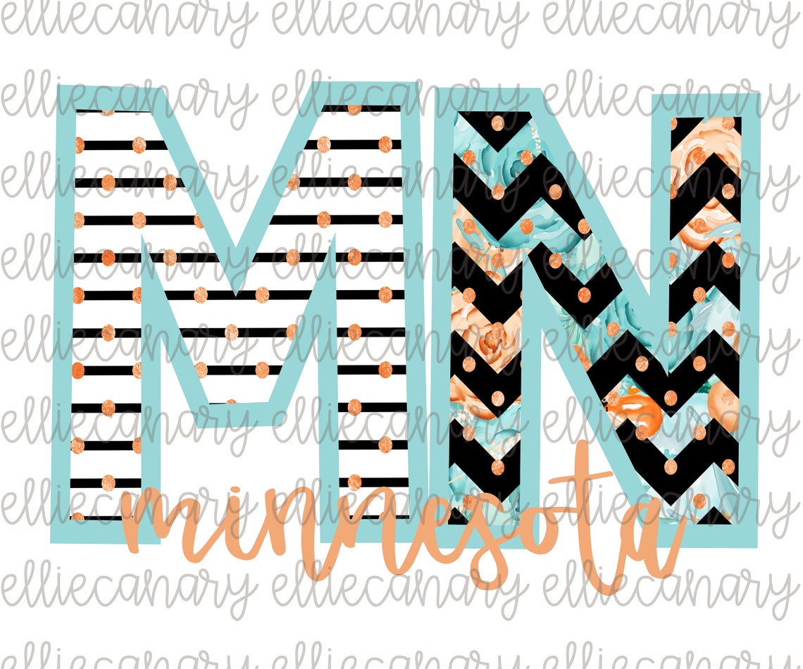 Minnesota MN PNG Digital Download Sublimation Design State - Etsy
