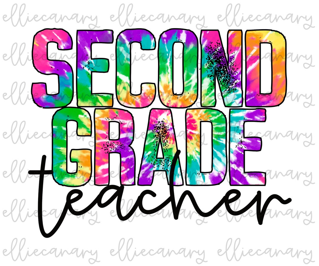 Second Grade Teacher PNG, Back to School, Elementary, Digital Download ...