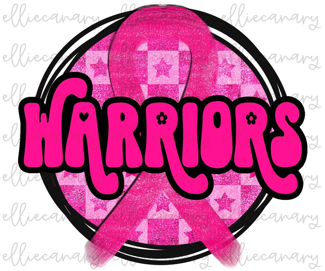 Pink Out Warrior Football PNG: Breast Cancer Awareness Design (digital ...