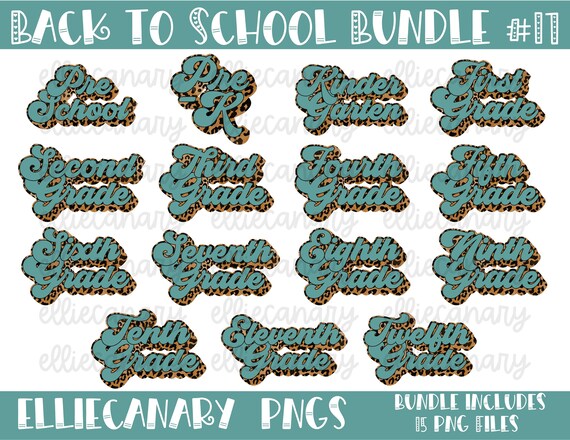 School PNG Bundle 17 Teacher Designs Back to School Digital - Etsy
