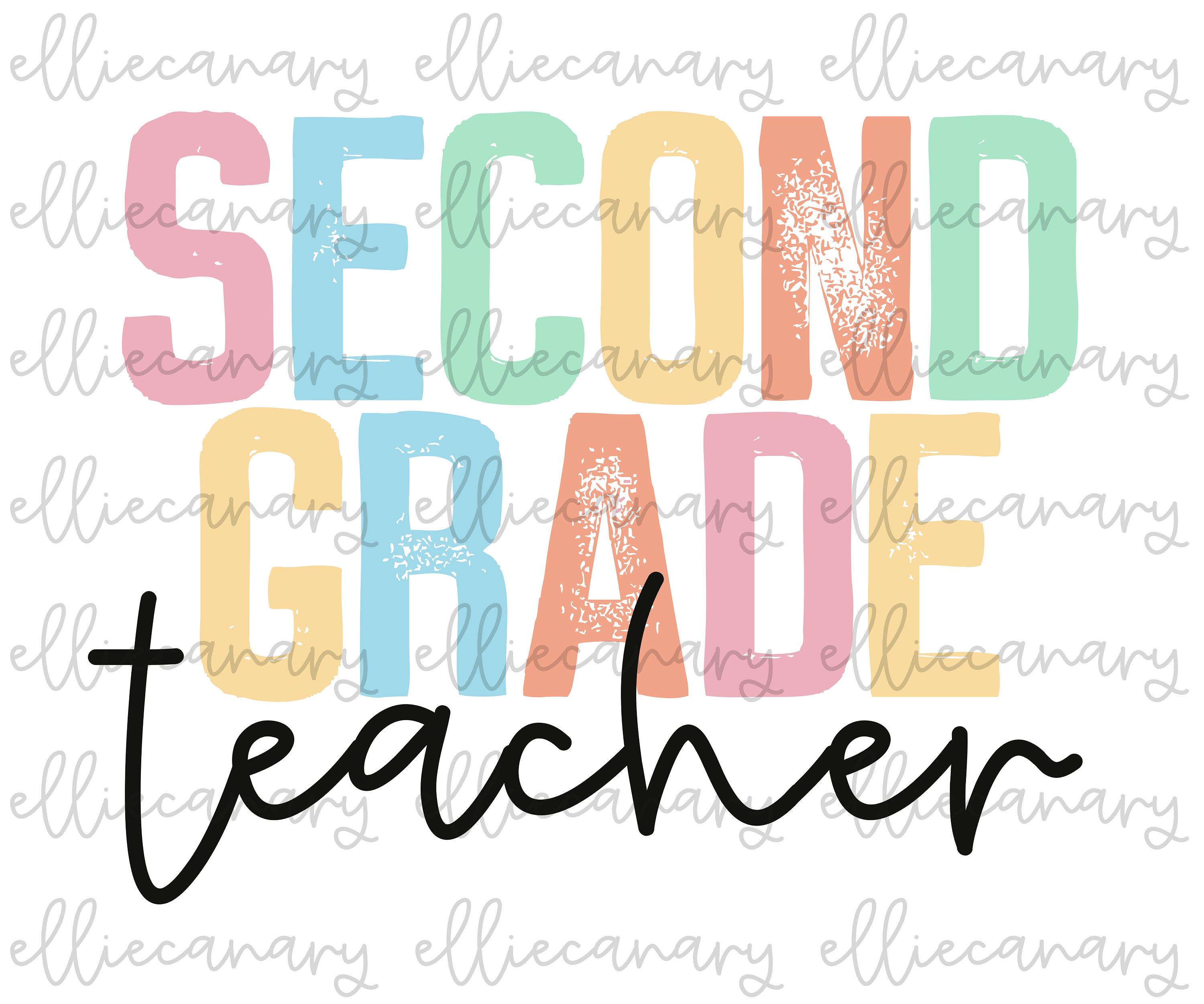 Second Grade Teacher PNG, Back to School, Elementary, Digital Download ...