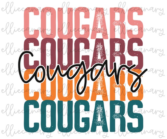Go Cougars PNG Sports Mom Team Spirit Digital Download - Etsy