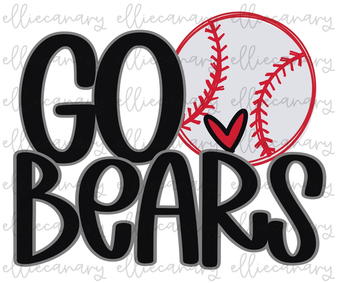 Baseball Go Bears PNG Sports Mom Team Spirit, Digital Download ...