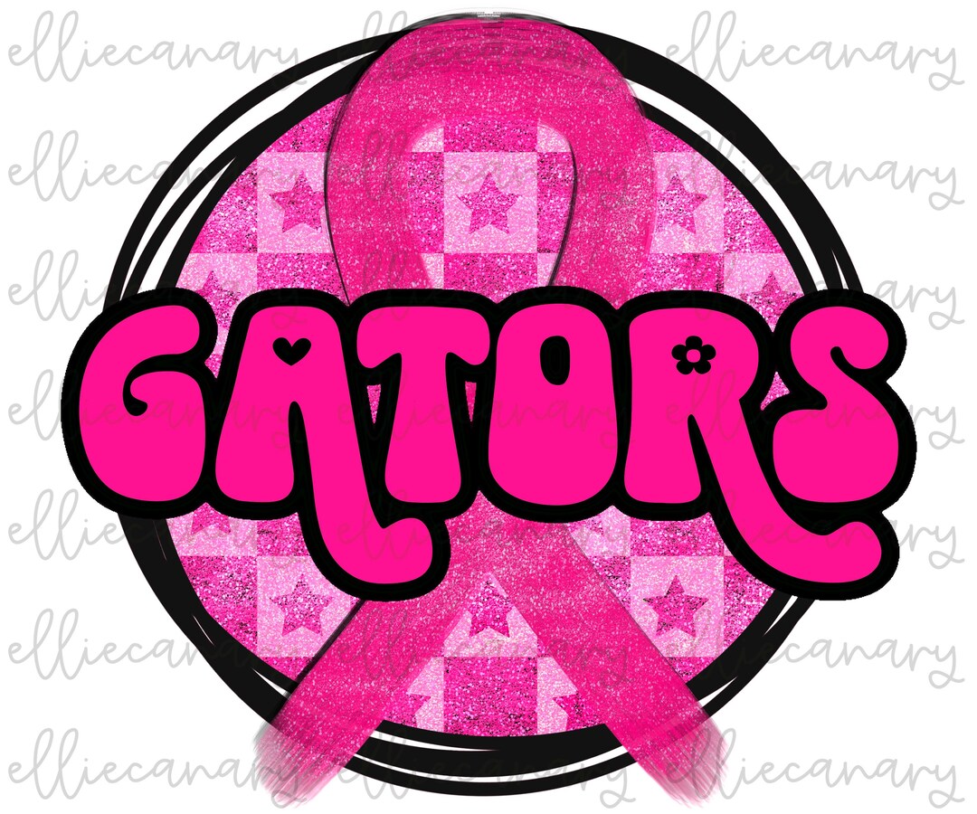 Pink Out Gators Football PNG: Breast Cancer Awareness Design (digital ...