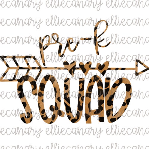 Back to School Pre-k Squad Clipart PNG File for Sublimation - Etsy