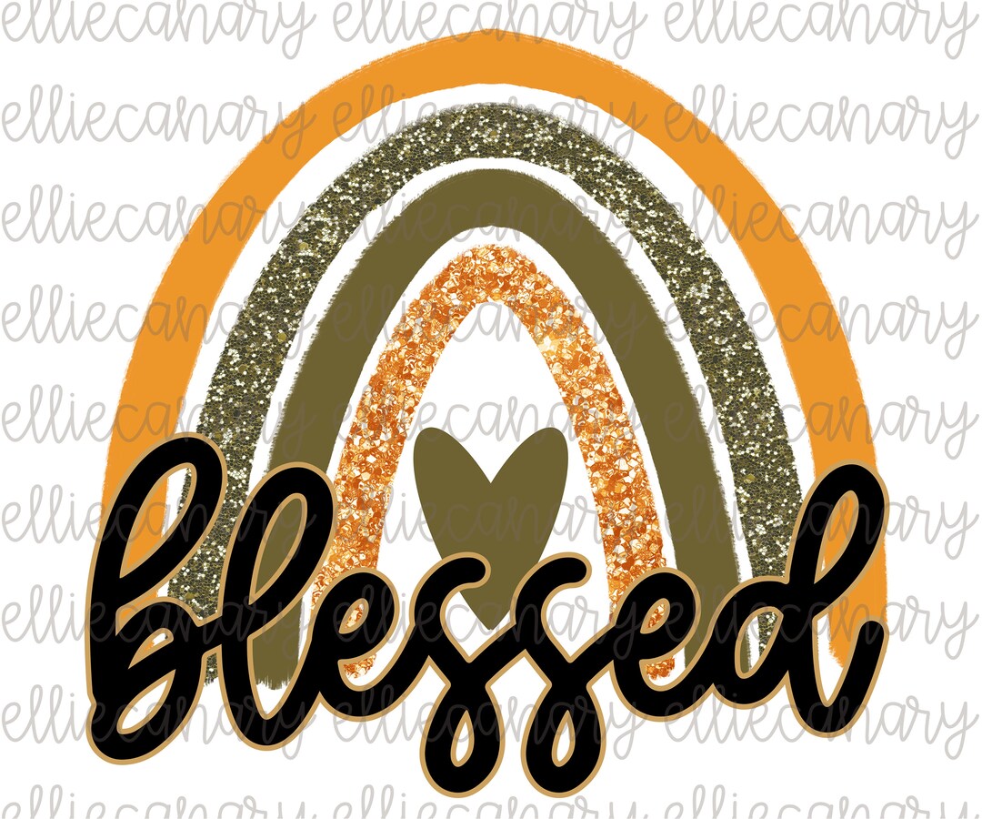 Fall Thanksgiving PNG Blessed Bright and Colorful INSTANT - Etsy