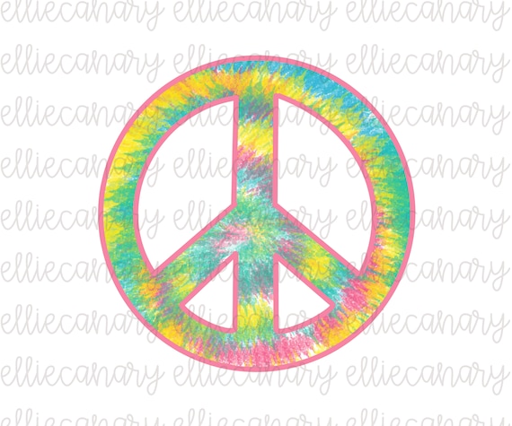 Peace Sign Flowers PNG Summer Spring Sublimation Bright and | Etsy