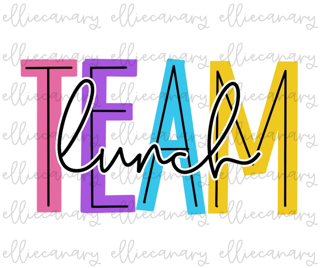 Lunch Team PNG, Back to School, Elementary, Digital Download ...