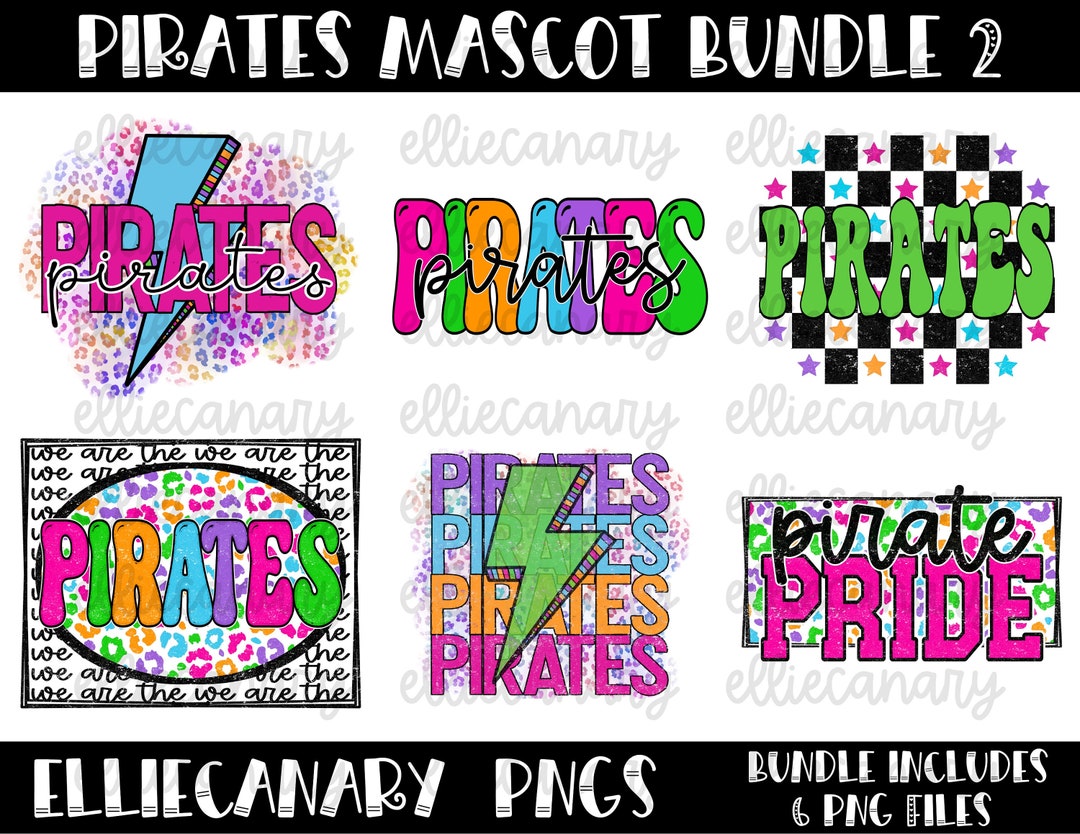 Pirates Mascot PNG Bundle: Leopard, Cheetah, Rainbow (digital Download ...