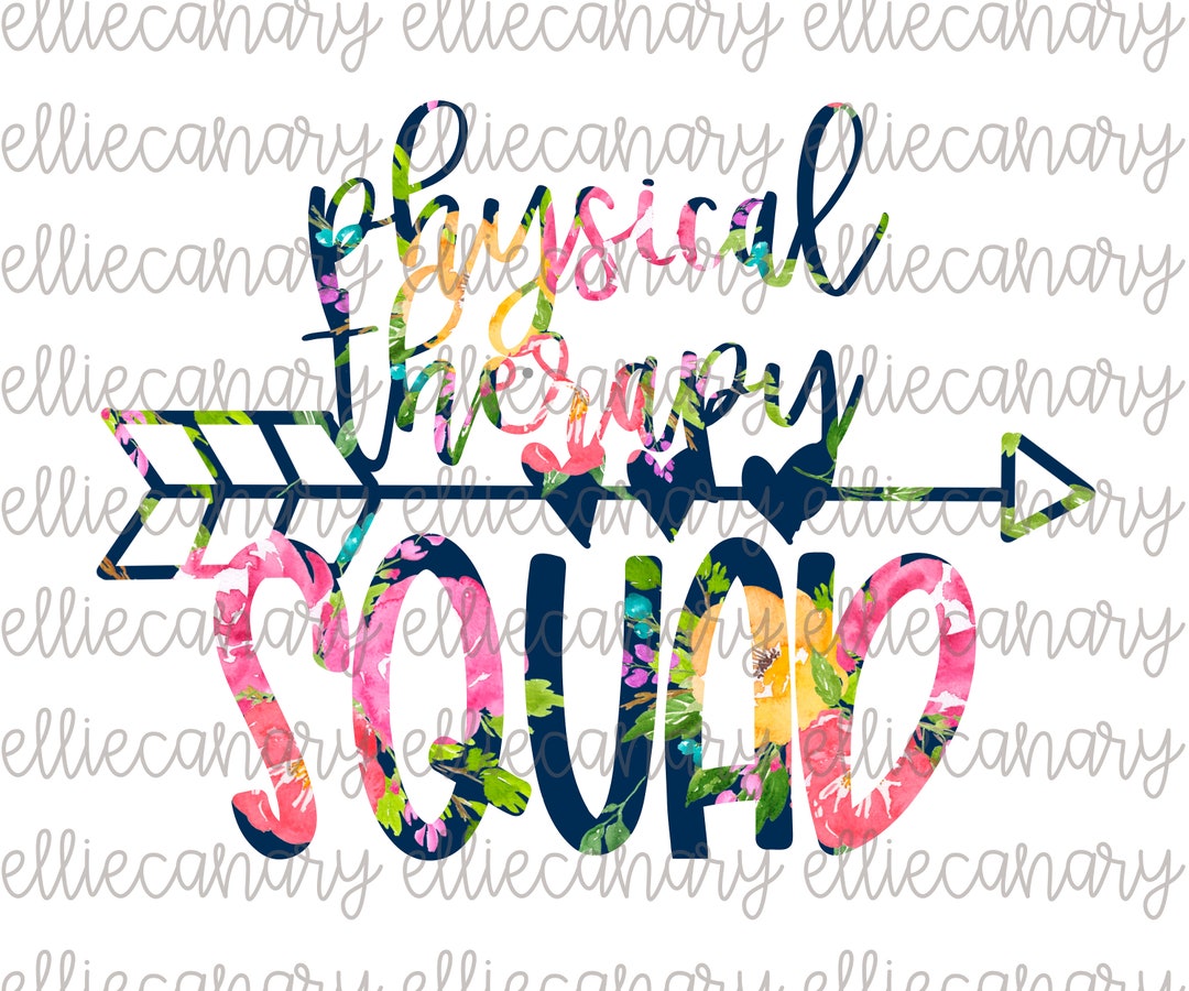 Physical Therapy Squad PNG: Floral Teacher Team Design (digital ...