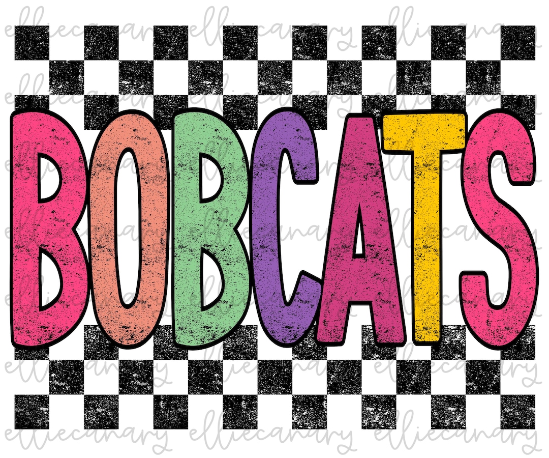 Go Bobcats PNG: Retro Groovy Team Spirit Design (digital Download) - Etsy