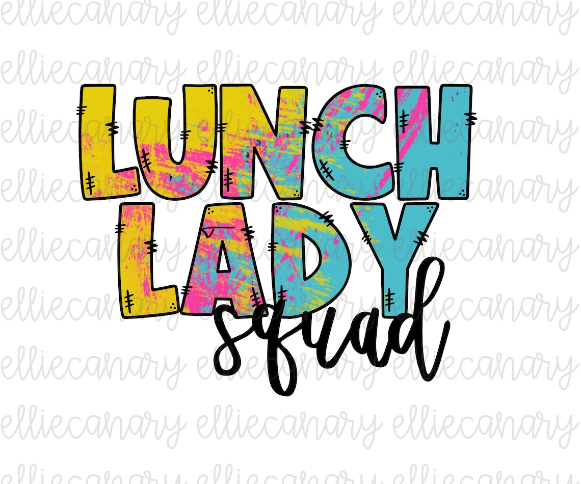 Lunch Lady Squad Png Back To School Elementary School Etsy