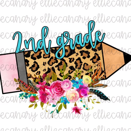 Second Grade Clipart Back to School Transparent PNG File for - Etsy