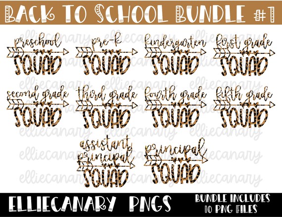 School PNG Bundle 7 Teacher Designs Back to School Digital | Etsy