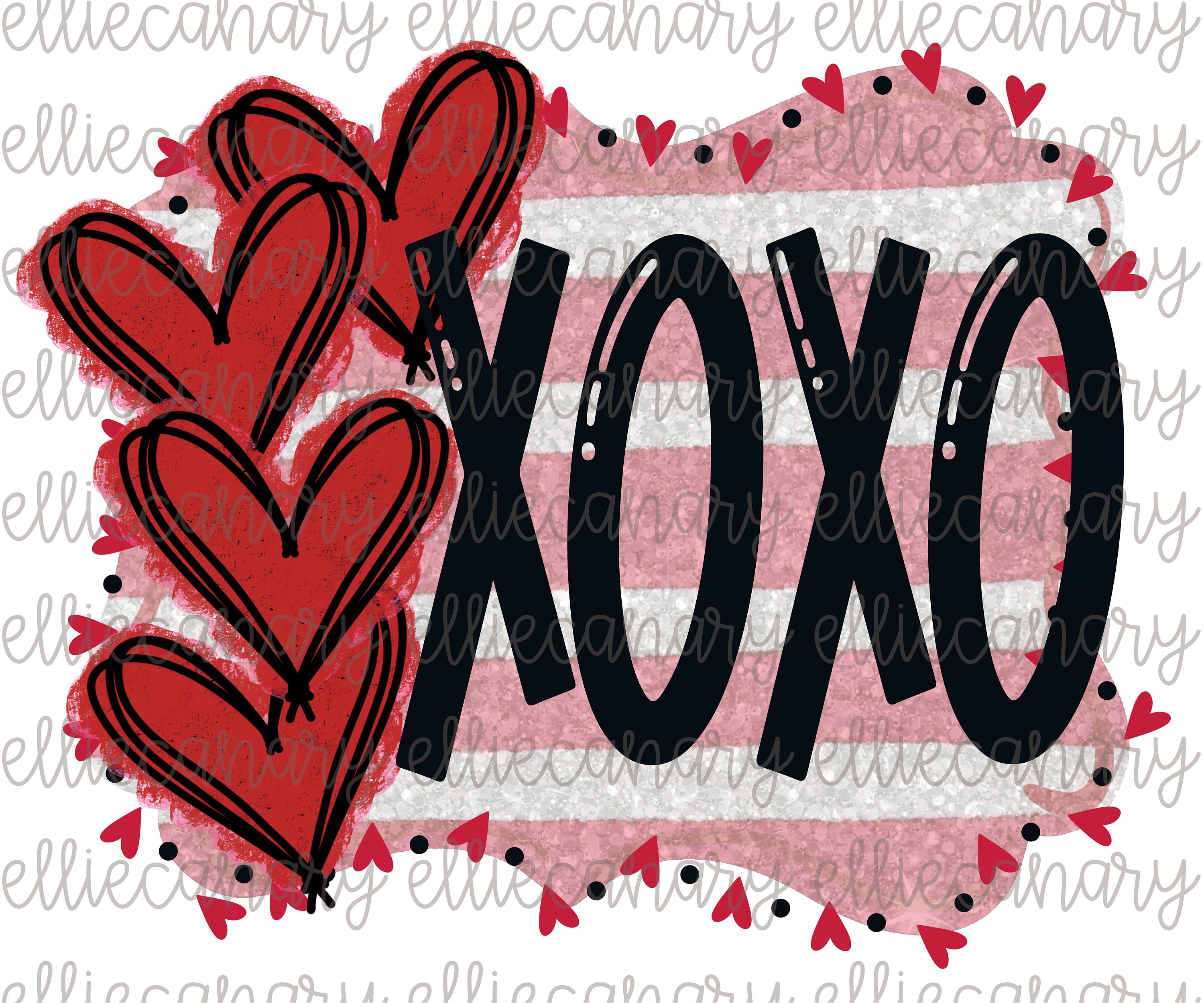 Valentine PNG Xoxo Bright and Colorful INSTANT DOWNLOAD | Etsy