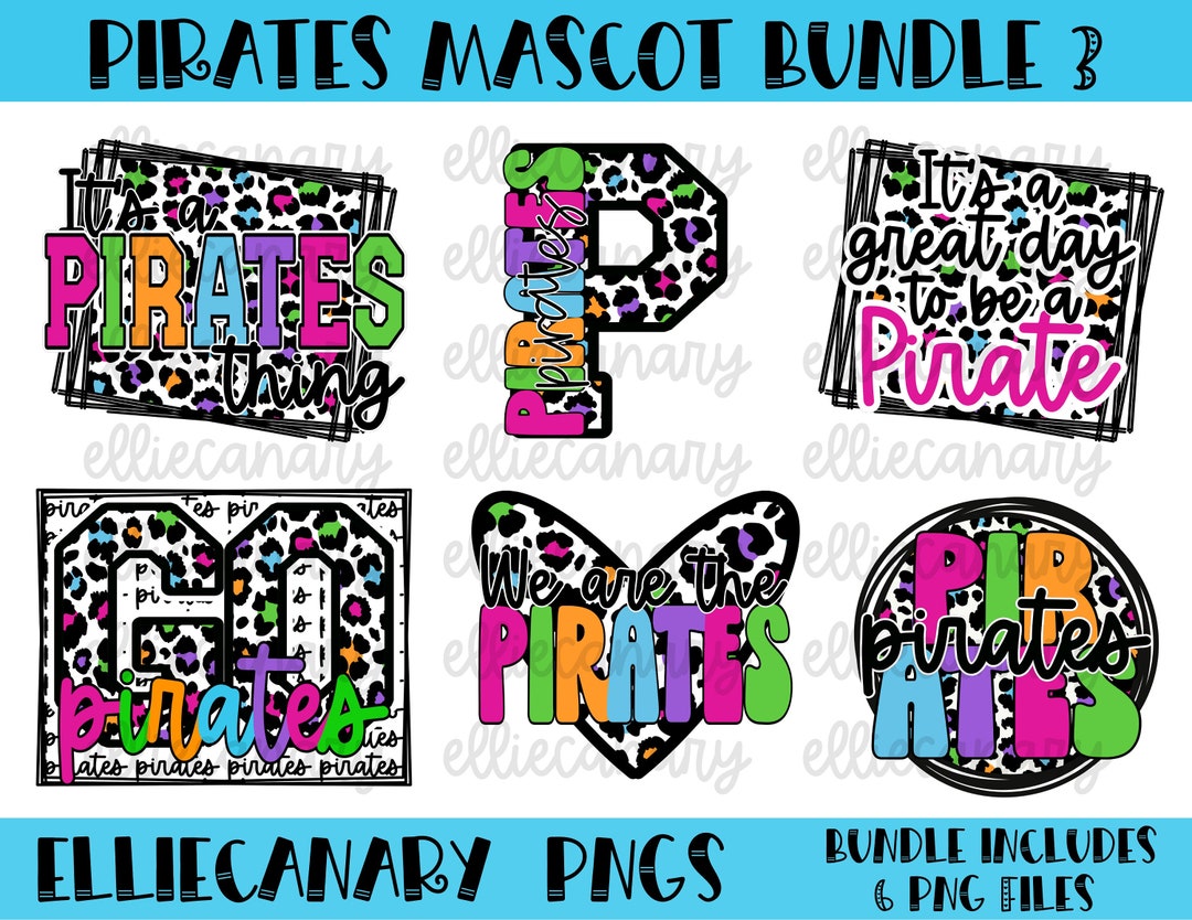 Pirates PNG Bundle, Mascot Team Spirit, Leopard, Cheetah, Bright and ...