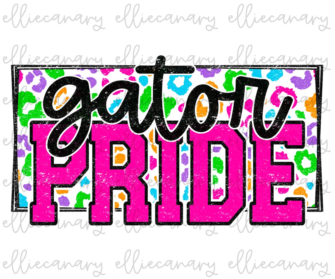 Gator Pride Mascot PNG: Retro Leopard Print (digital Download) - Etsy