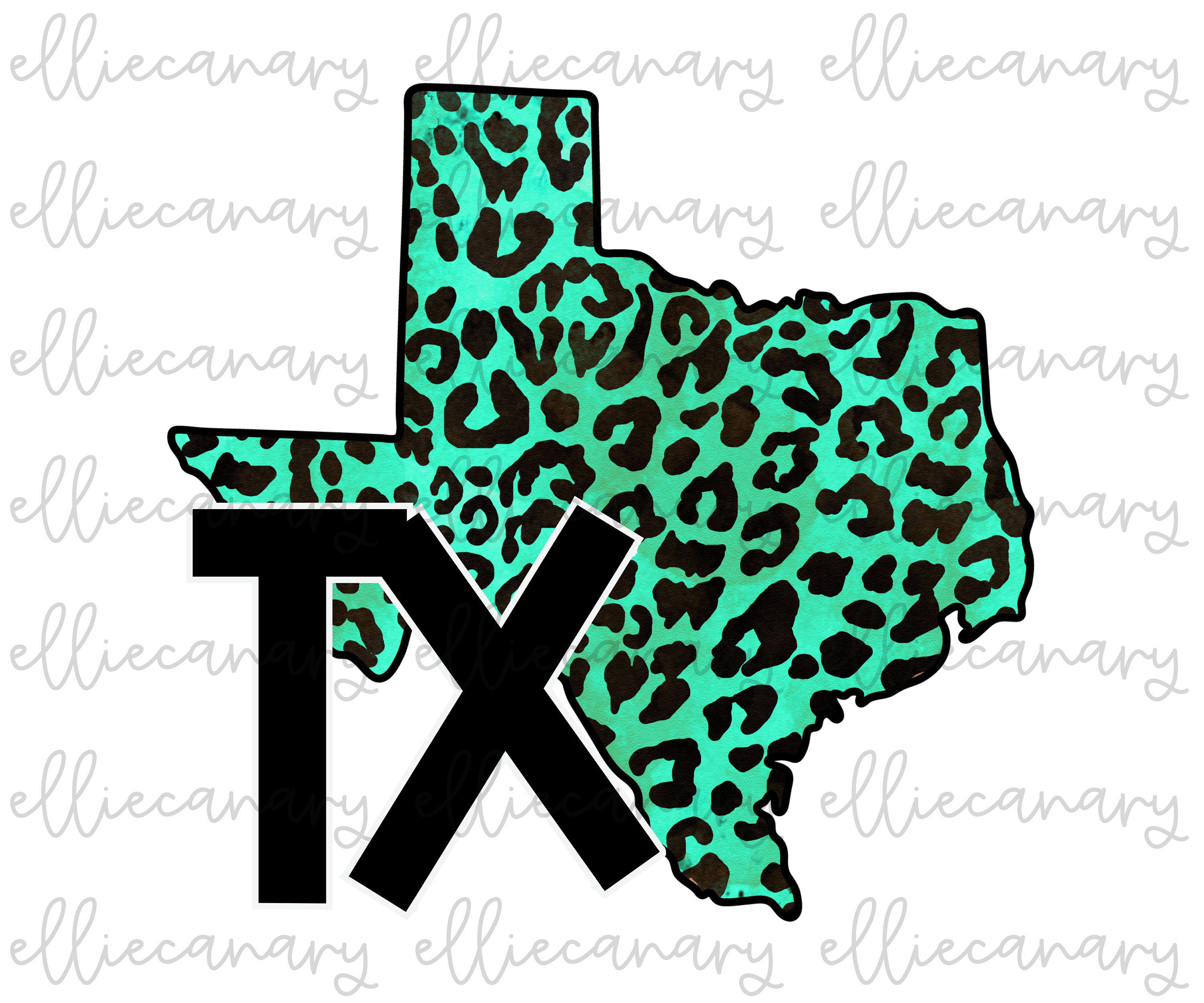 Digital Sublimation File Leopard Print Texas Stacked Texas PNG File Art ...