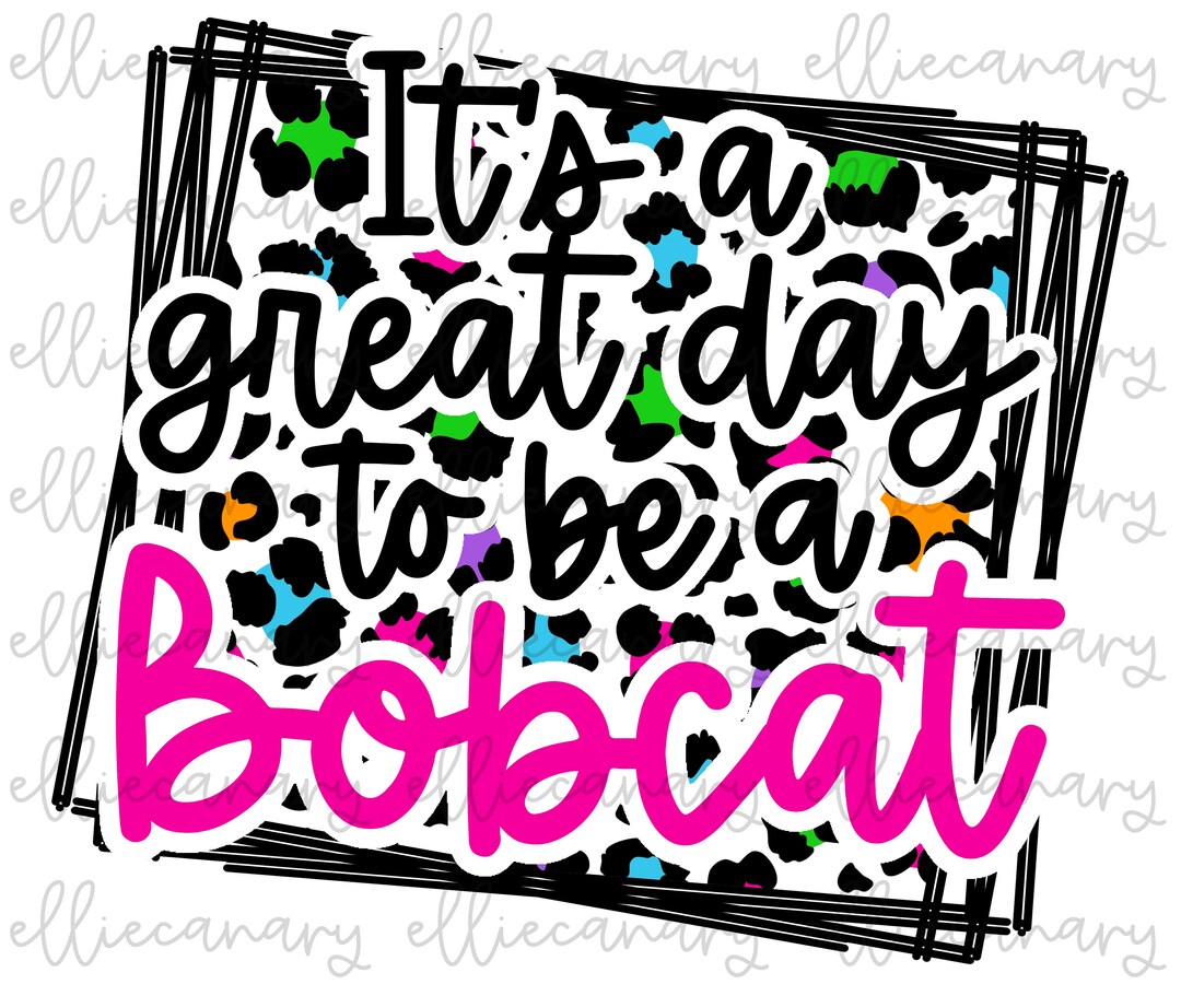 Bobcat Mascot PNG: Retro Leopard Print, Sports Team Spirit (digital ...
