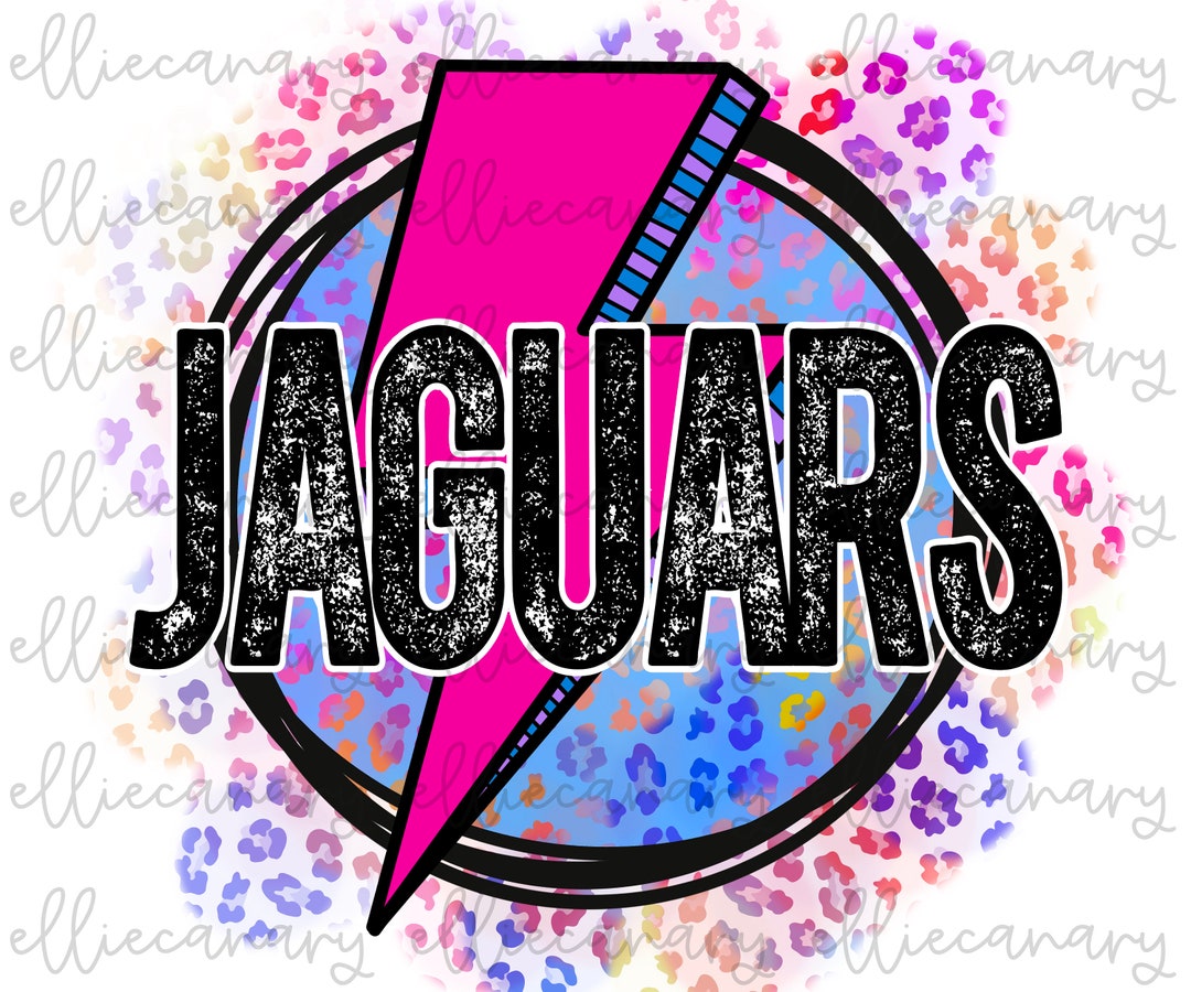 Go Jaguars PNG: Retro Leopard Print, Sports Mom Design (digital ...