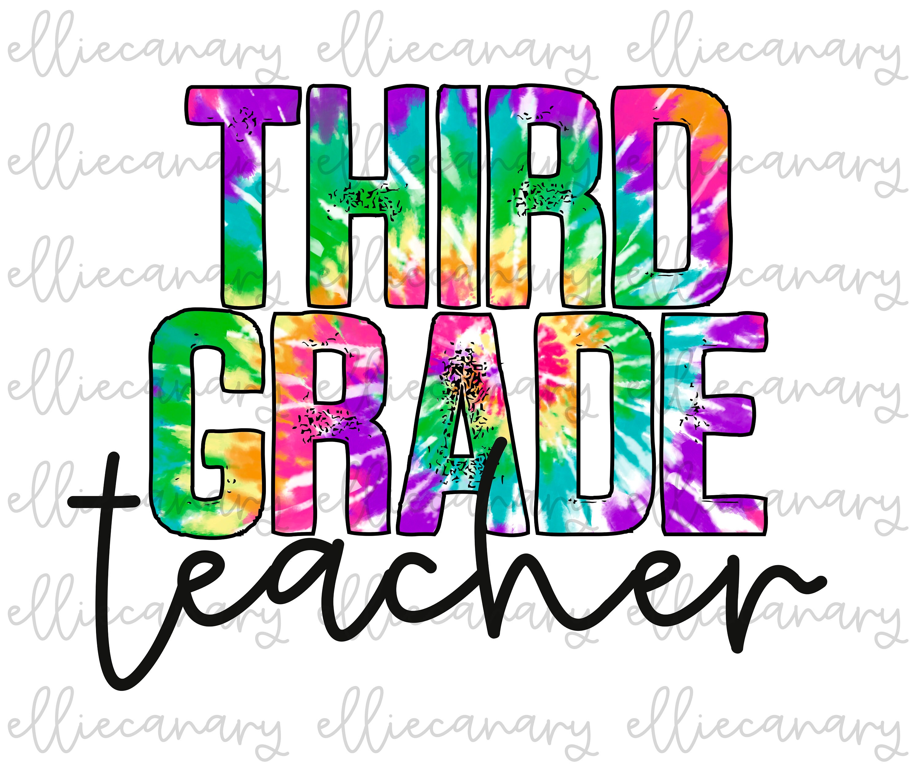 Third Grade Teacher PNG Back to School Elementary Digital | Etsy
