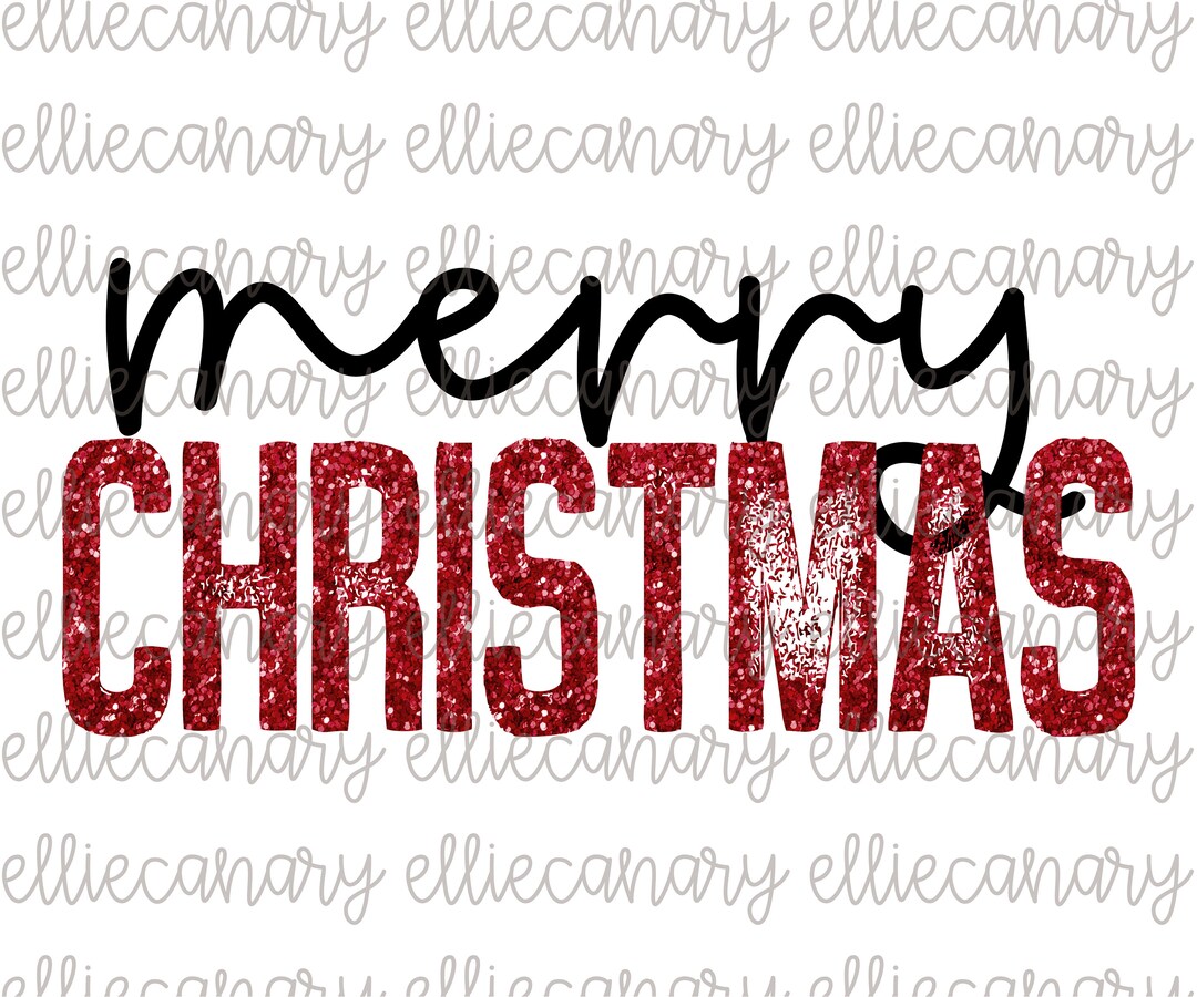 Christmas PNG Merry Christmas Glitter Bright and Colorful - Etsy