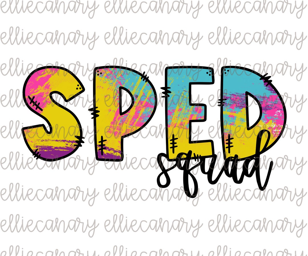 Special Education Squad PNG: Back to School Sublimation Design (digital ...