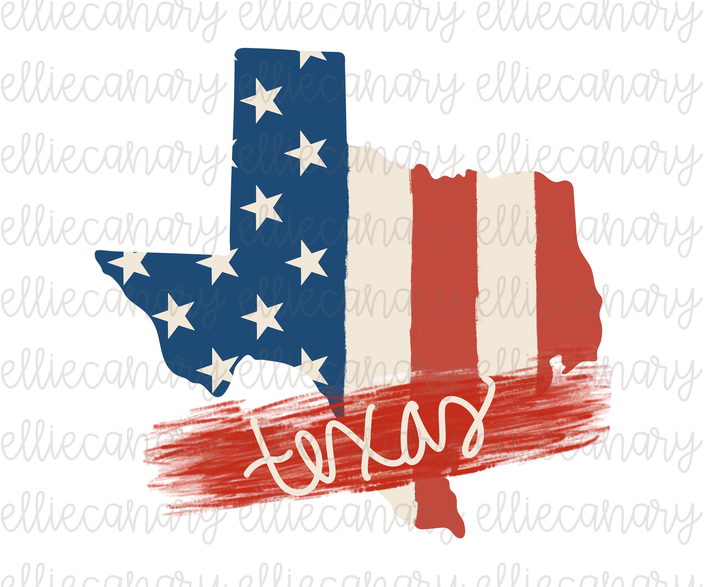 Texas Flag PNG: 4th of July, Patriotic Sublimation Design (digital ...