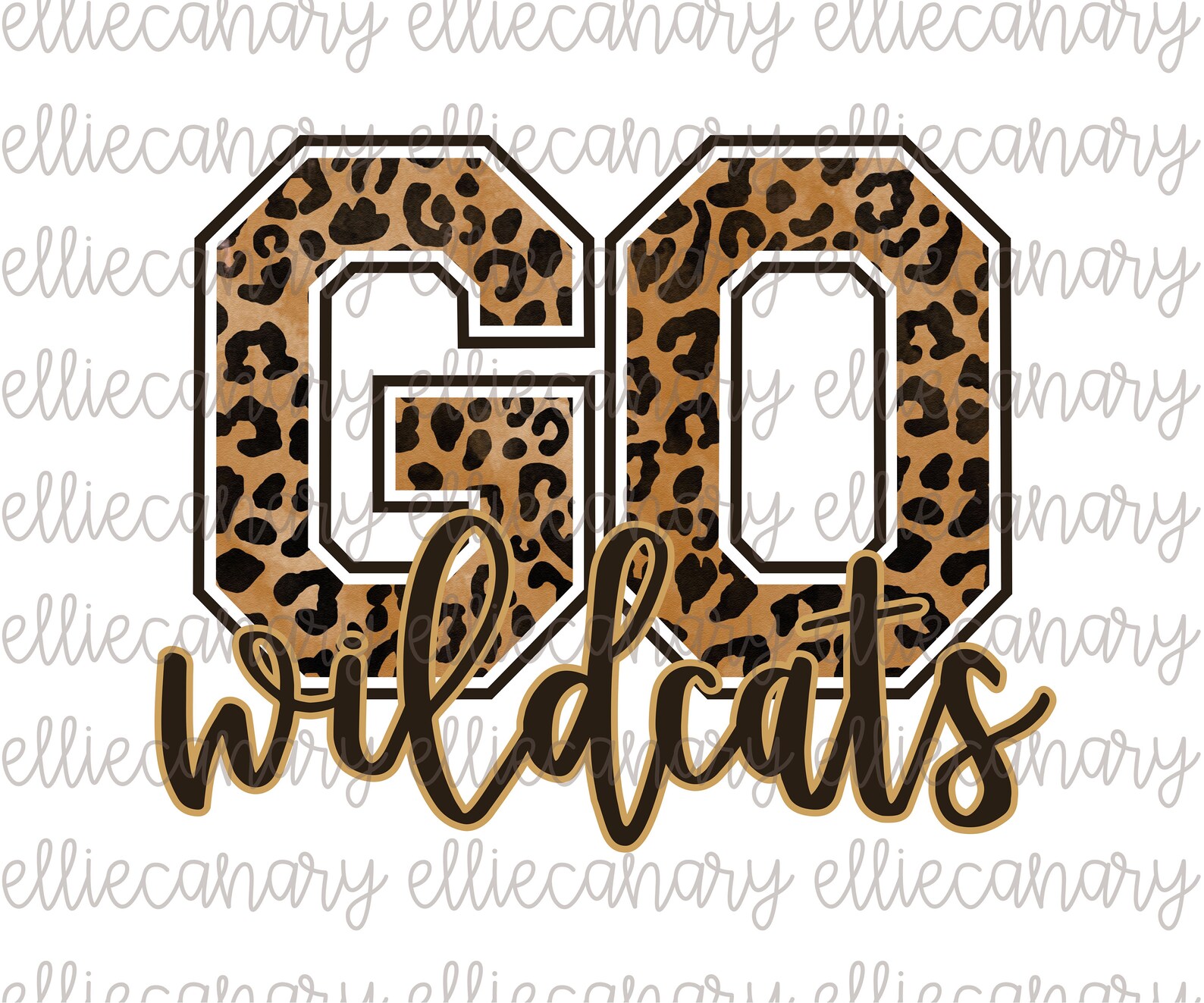 Go Wildcats PNG: Leopard Print Sports Team Design (digital Download) - Etsy