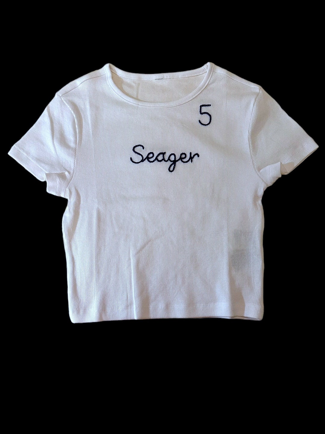 Custom Embroidered White Tees With Numbers! - Etsy