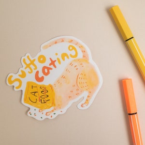 Set of 10 Vocatbulary Cat Stickers Cat Sticker Funny Cat Planner ...