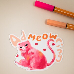 Set of 10 Vocatbulary Cat Stickers Cat Sticker Funny Cat Planner ...