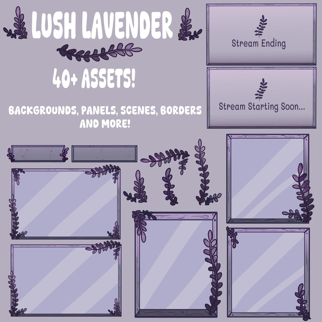 Lush Lavender Stream Overlay Bundle - Etsy