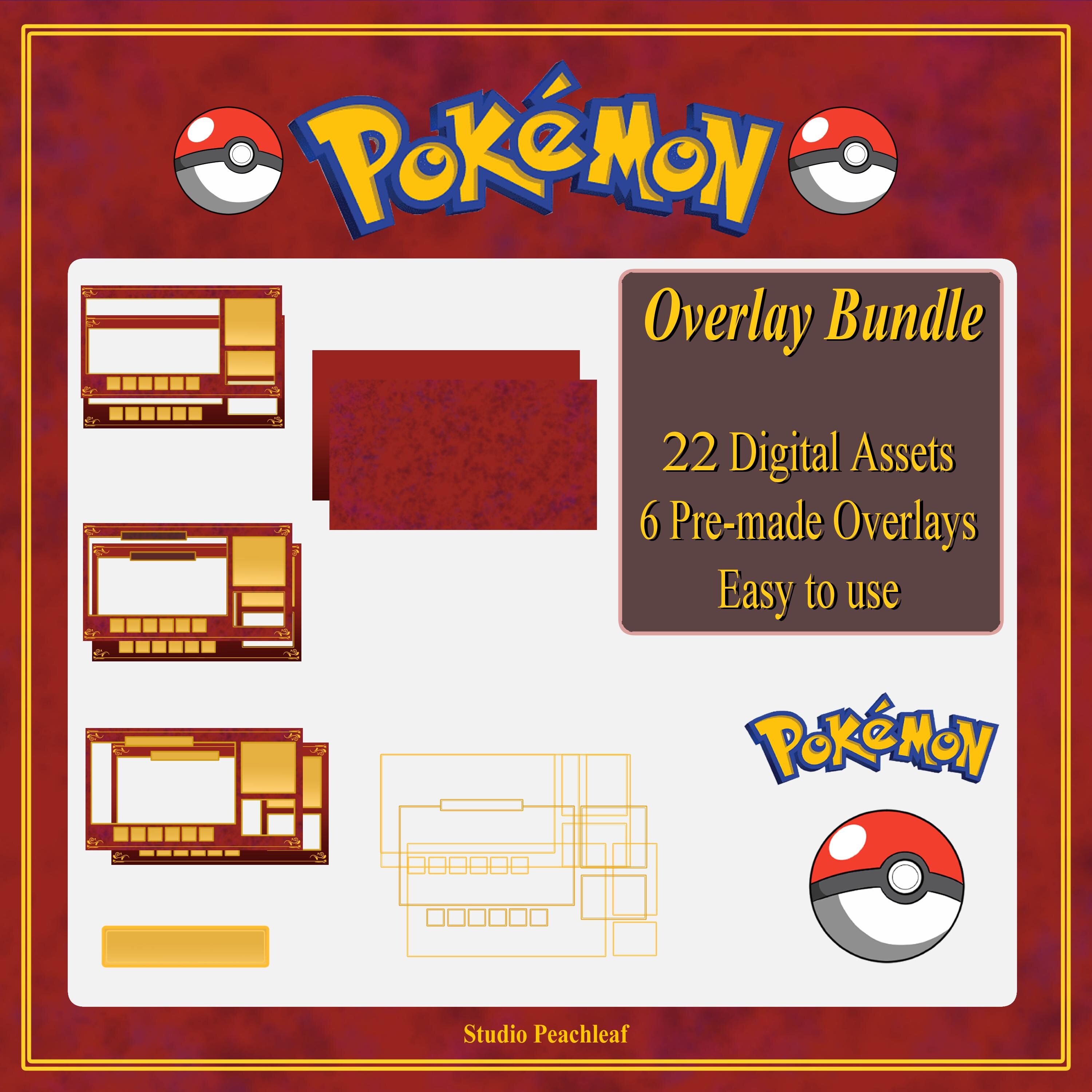 Stream Overlay Bundle| Pokémon Scarlet Overlay Bundle - Etsy