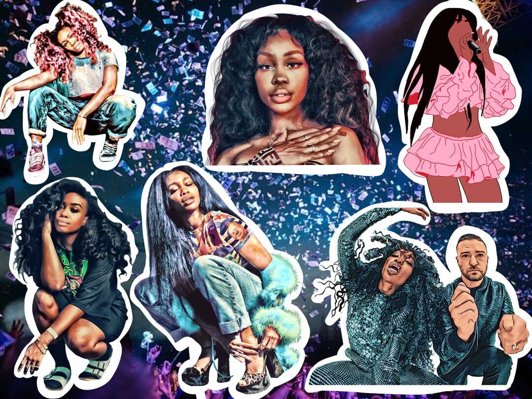 SZA Sticker Set/ Waterproof Vinyl Stickers/ Paper Stickers/ Sticker Set ...